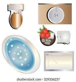 3,666 Vector Bathroom Top View Images, Stock Photos & Vectors ...