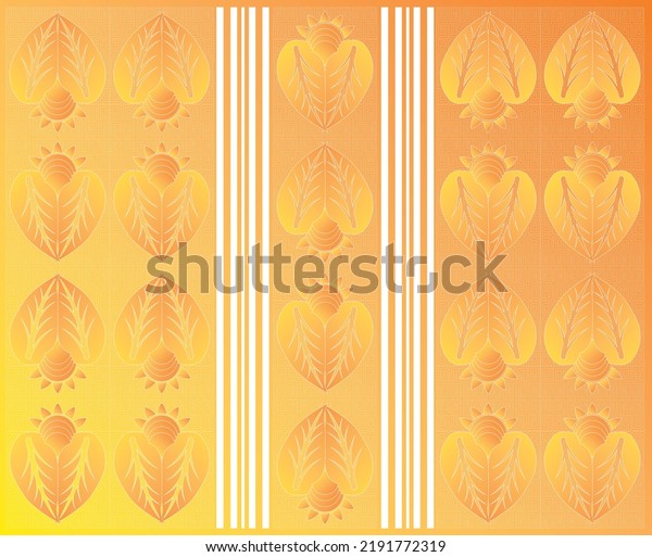 Batik Gold Color Background Stock Vector (Royalty Free) 2191772319 ...