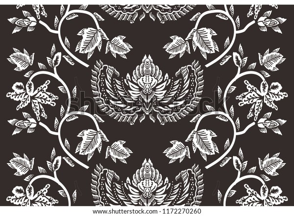 Batik Indonesian Traditional Pattern Motif Indonesia Stock Vector ...