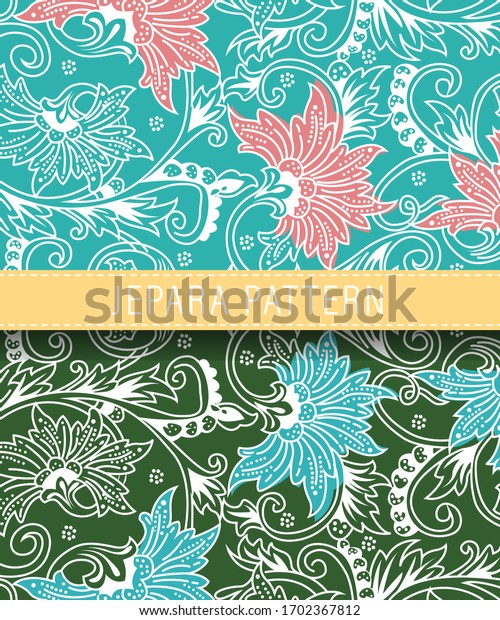 Batik Jepara Traditional Pattern Indonesia Textile Stock Vector ...