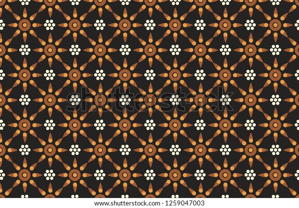 De nombreux motifs batiks indonésiens avec : image vectorielle de stock ...