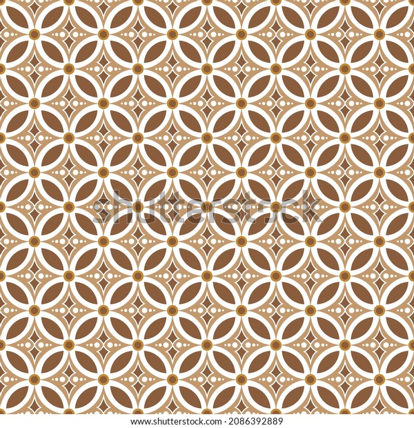 Batik Kawung Traditional Batik Pattern Yogyakarta Stock Vector (Royalty ...