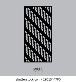Motivo de Batik, plantilla de corte: vector de stock (libre de regalías ...