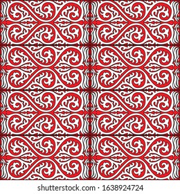Batik North Sumatera Vector Seamless Pattern Stock Vector (Royalty Free ...