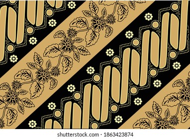 Batik Parang Design Diagonal Line Drawing Stock-vektor (royaltyfri ...