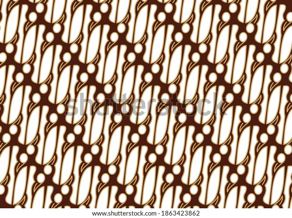 Batik Parang Design Diagonal Line Drawing Stock Vector (Royalty Free ...