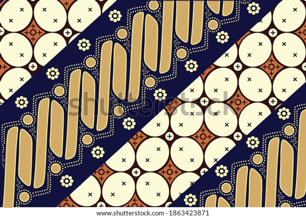 Batik Parang Design Diagonal Line Drawing Stock Vector (Royalty Free ...