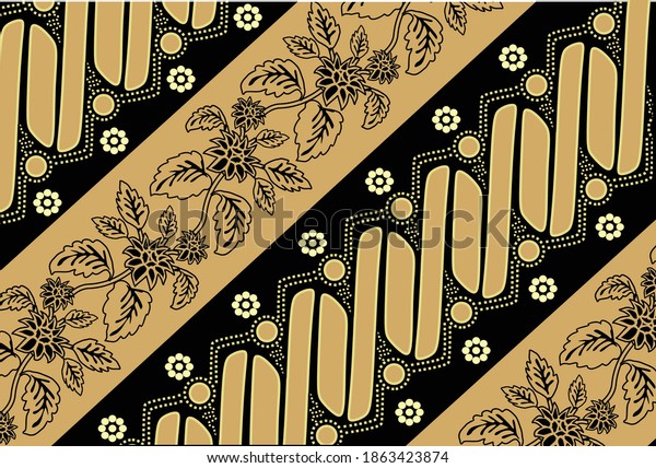 Batik Parang Design Diagonal Line Drawing Stock Vector (Royalty Free ...