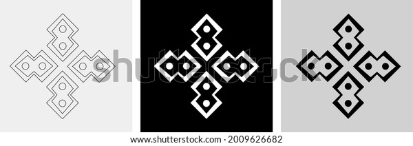 Batik Pattern Geometric Shapenature Dayak Design Stock Vector (Royalty ...