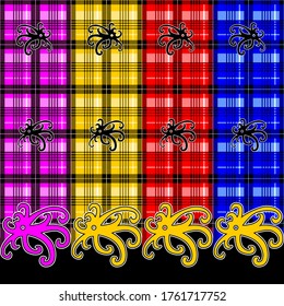 Batik Samarinda East Borneo Pattern Four Stock Vector (Royalty Free ...