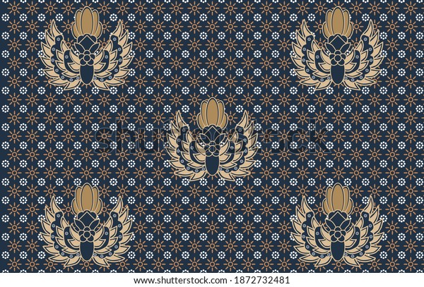 Batik Truntum Garuda One Most Popular Stock Vector (Royalty Free ...