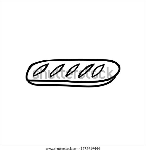 Baton Doodle Style Isolated Outline Hand Stock Vector (Royalty Free ...