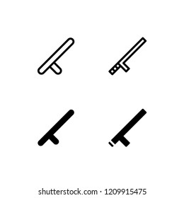 Baton Icon Logo Vector Symbol Nightstick Stock Vector (Royalty Free ...
