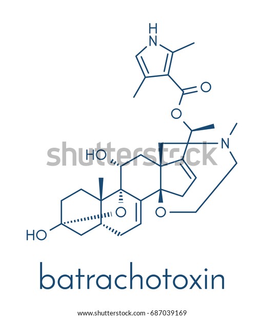 Batrachotoxin Btx Neurotoxin Molecule Found Number Stock Vector ...