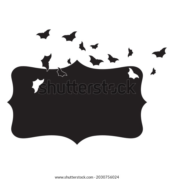 Bats Frame Halloween Theme Vector Artwork Stock Vector (Royalty Free ...