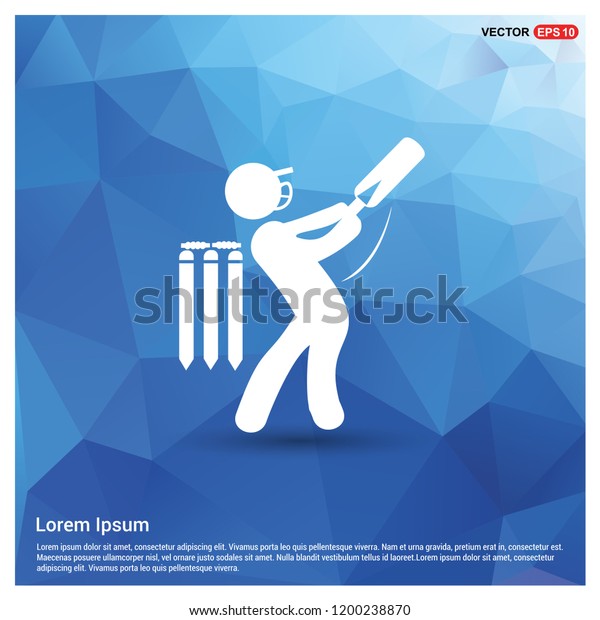 Batsman Icon Free Vector Icon Stock Vector (Royalty Free) 1200238870 ...
