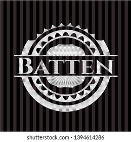 Batten Silver Emblem Badge Vector Illustration Stock Vector (Royalty ...