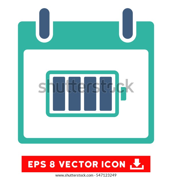 Battery Calendar Day Icon Vector Eps Stock Vector (Royalty Free ...