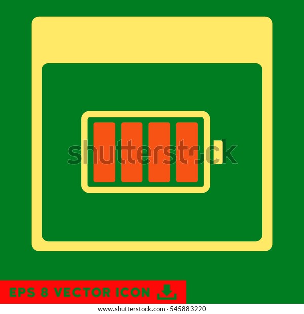 Battery Calendar Page Icon Vector Eps Stock Vector (Royalty Free ...