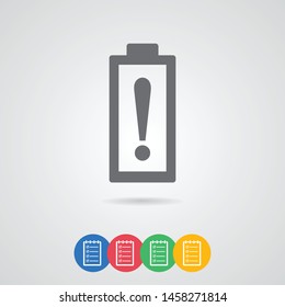 Battery Charger Exclamation Mark Vector Icon Stock Vector (Royalty Free ...