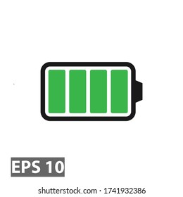 Battery Charging Indicator Icon White Background Stock Vector (Royalty ...