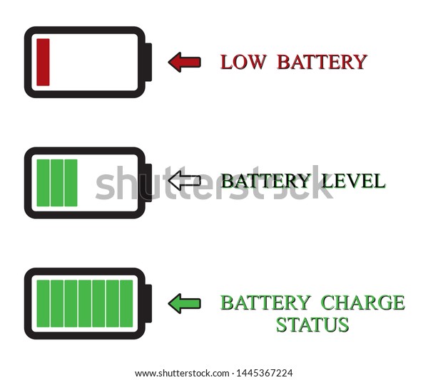 Battery Charging Status Icon Logo Battery Stock Vector (Royalty Free ...