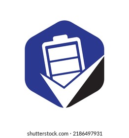Battery Check Vector Logo Design Template Stock Vector (Royalty Free ...