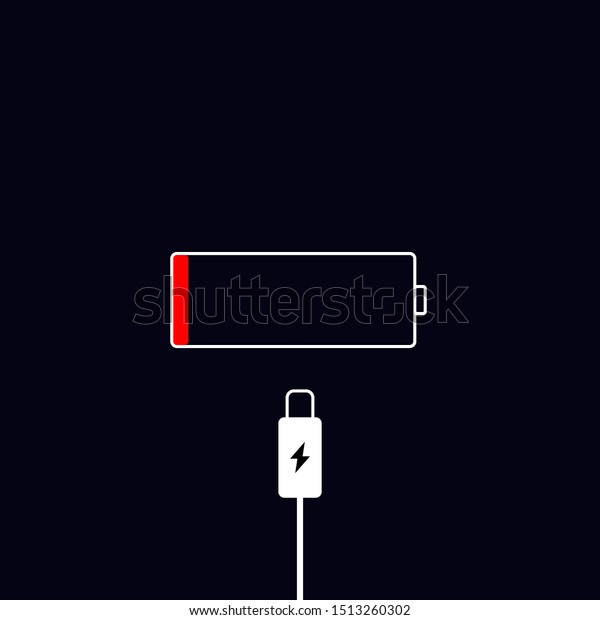 Battery Discharge Symbol Vector Illustration Stock Vector (Royalty Free ...