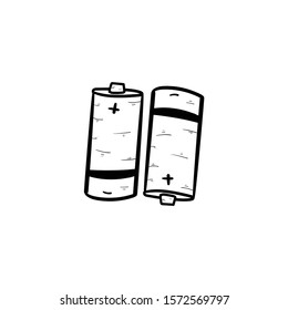 Battery Doodle Icon Vector Hand Drawing Stock Vector (Royalty Free ...