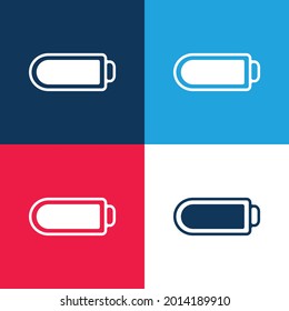 Battery Full Charge Blue Red Four Stock Vector (Royalty Free ...
