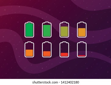 Battery Full Low Empty Charging Smartphone Stock Vector (Royalty Free ...