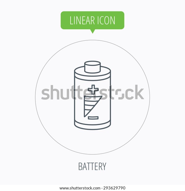 Battery Icon Electrical Power Sign Rechargeable Stock Vector (Royalty ...