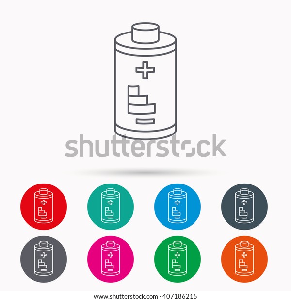 Battery Icon Electrical Power Sign Rechargeable Stock Vector (Royalty ...