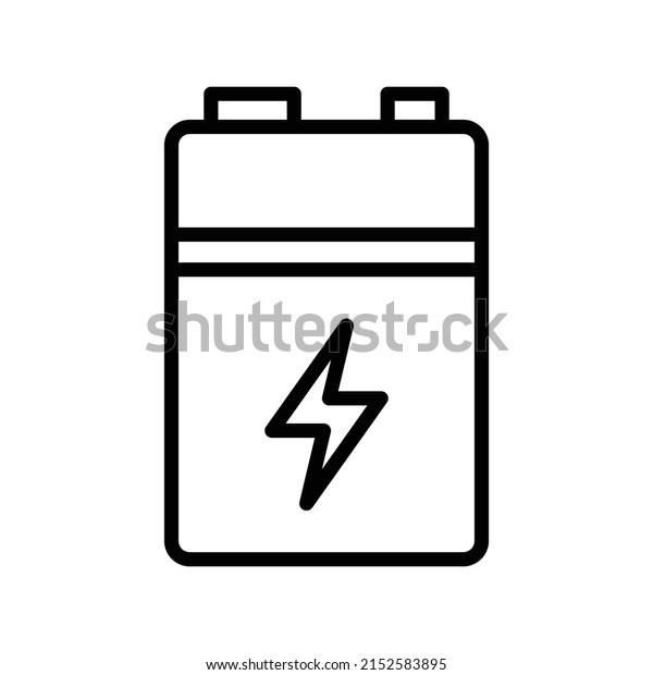 Battery Icon Line Art Style Design Stock Vector (Royalty Free ...