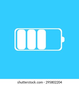 Battery Icon On Blue Background Stock Vector (Royalty Free) 295802204 ...
