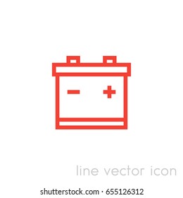 Battery Icon Vector Linear Pictogram Stock Vector (Royalty Free ...