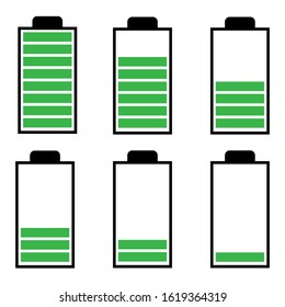 Battery Icon White Background Vector Illustration Stock Vector (Royalty ...