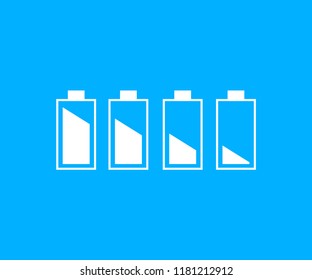Battery Icons Blue Background Stock Vector (Royalty Free) 1181212912 ...