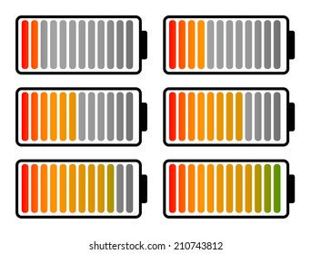 Battery Level Clip Art Stock Vector (Royalty Free) 210743812 | Shutterstock