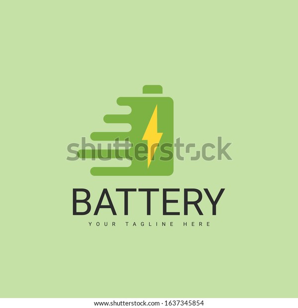 Battery Logo Fast Rechargeable Battery Vector Stock Vector (Royalty ...