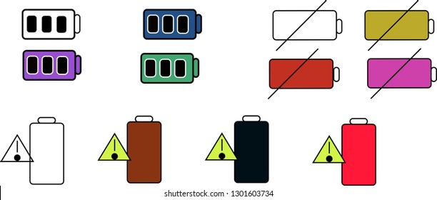 Battery Mode Icon Background White Stock Vector (Royalty Free ...