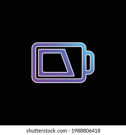 Battery Outline Charge Blue Gradient Vector Stock Vector (Royalty Free ...