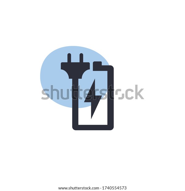 Battery Plug Modern Icon Pictogram Stock Vector (Royalty Free ...
