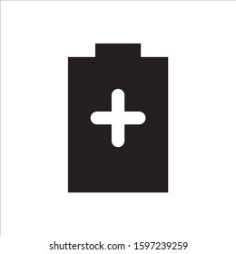 Battery Plus Icon Black Color Stock Vector (Royalty Free) 1597239259 ...