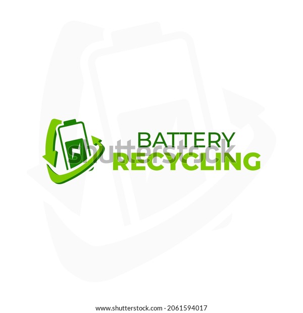 Battery Recycling Logo Template Waste Battery Stock Vector (Royalty ...