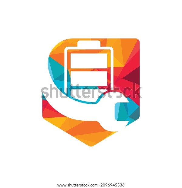 Battery Service Vector Logo Design Template Stock Vector (Royalty Free ...