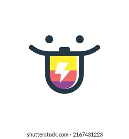Battery Smiley Face Concept Stock Vector (Royalty Free) 2167431223 ...