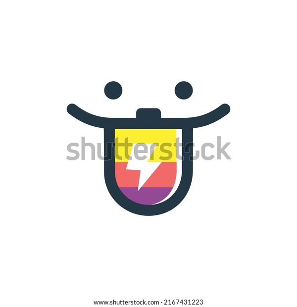 Battery Smiley Face Concept Stock Vector (Royalty Free) 2167431223 ...