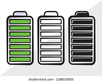 Battery Svg Printable Vector Illustration Stock Vector (Royalty Free ...