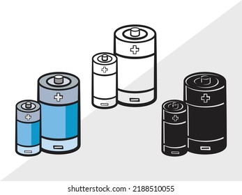 Battery Svg Printable Vector Illustration Stock Vector (Royalty Free ...